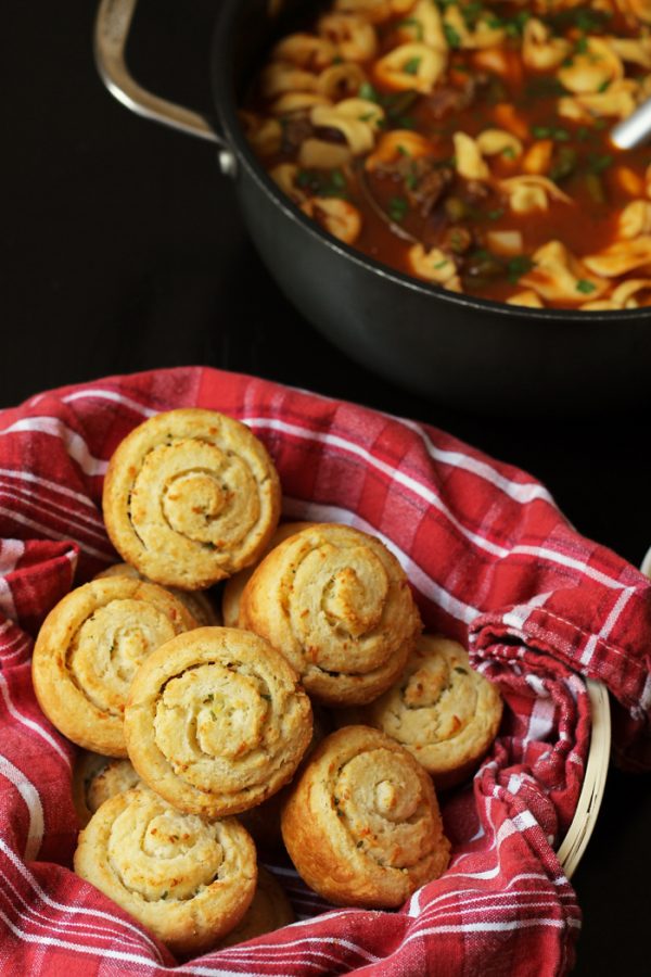 Garlic Parmesan Swirl Biscuits - Good Cheap Eats