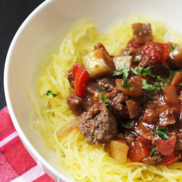 Vegetable Bolognese with Eggplant, Peppers, and Zucchini