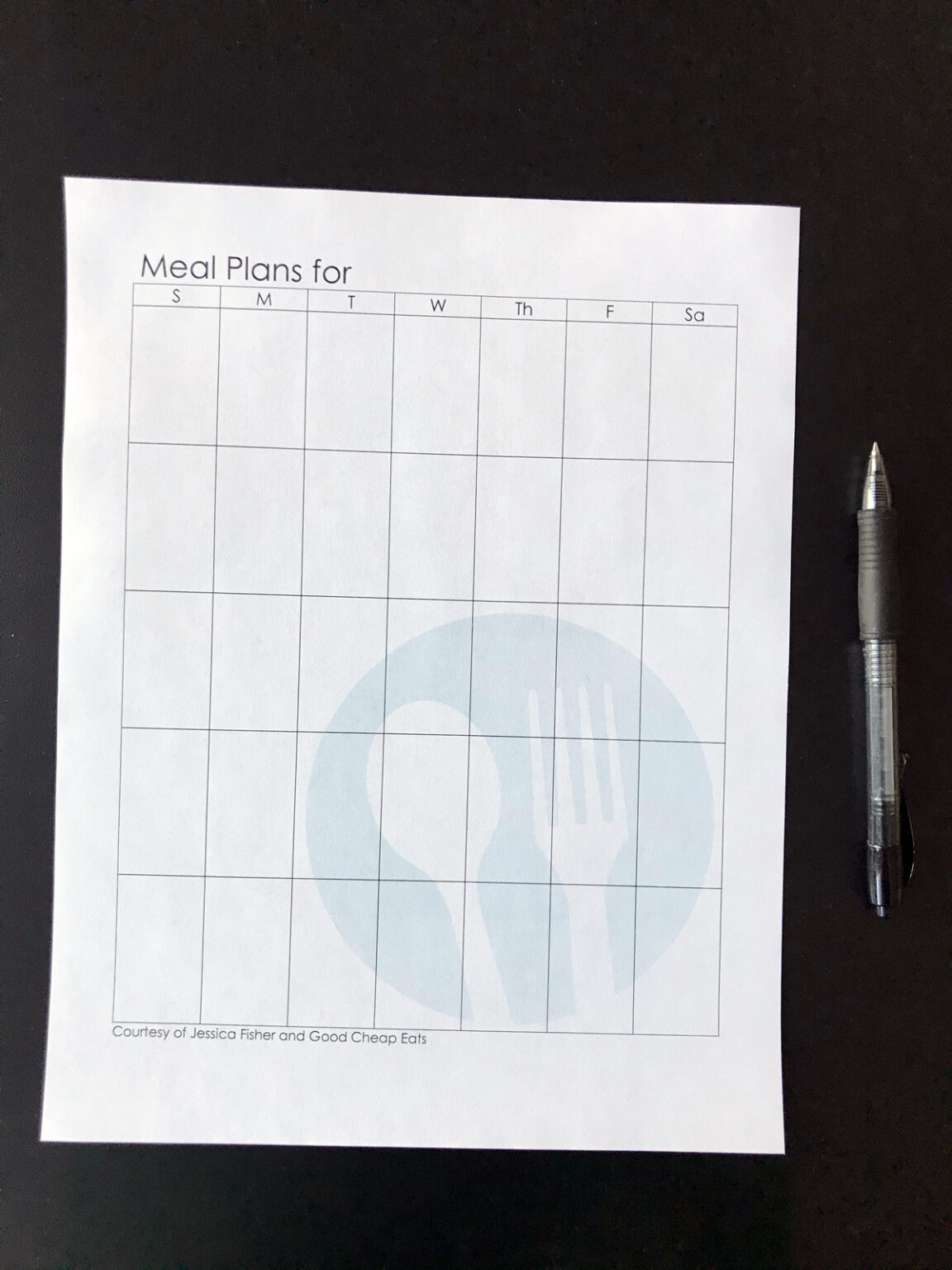 Save Money with a Monthly Meal Plan (Printable Template) - Good Cheap Eats