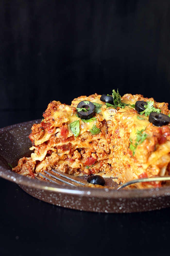 Chili Stacks - A Quick & Easy Stacked Tortilla Casserole