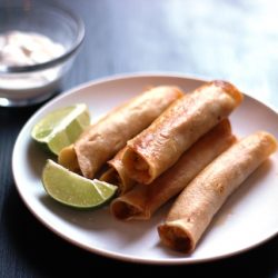 Easy Chicken and Cheese Flautas