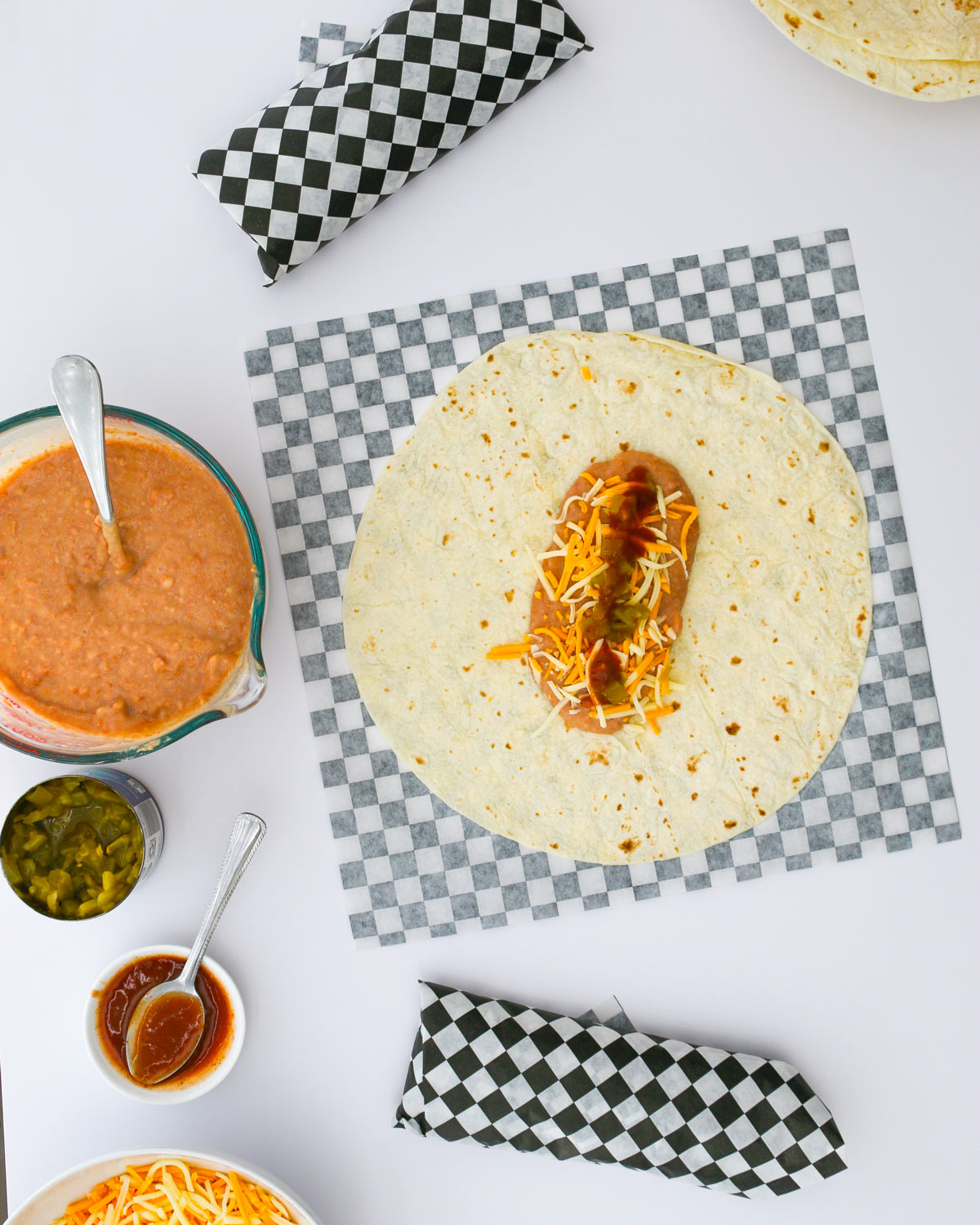 Inexperienced Chile Burritos | Bean and Cheese Burrito Recipe - NEW ...