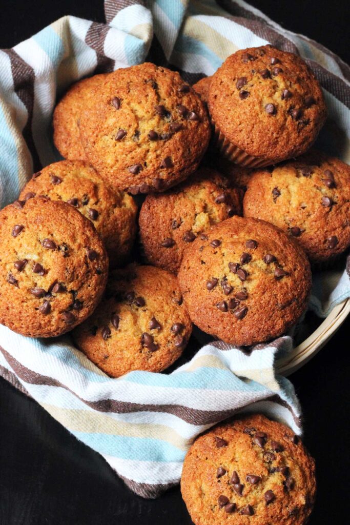 Bulk Batch Banana Chocolate Chip Muffins Recipe - Good Cheap Eats
