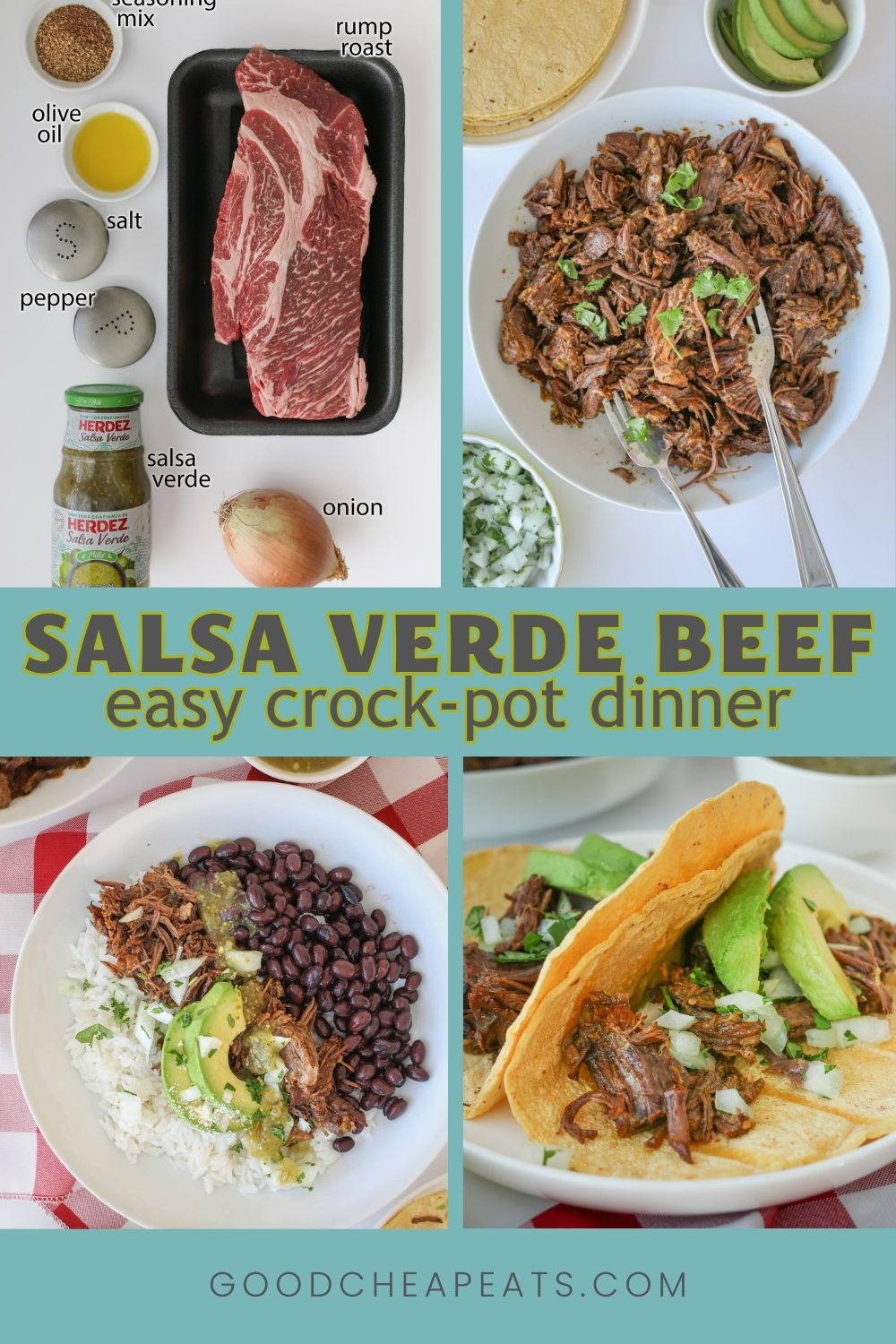 Shredded Salsa Verde Beef (5-Ingredient Recipe)