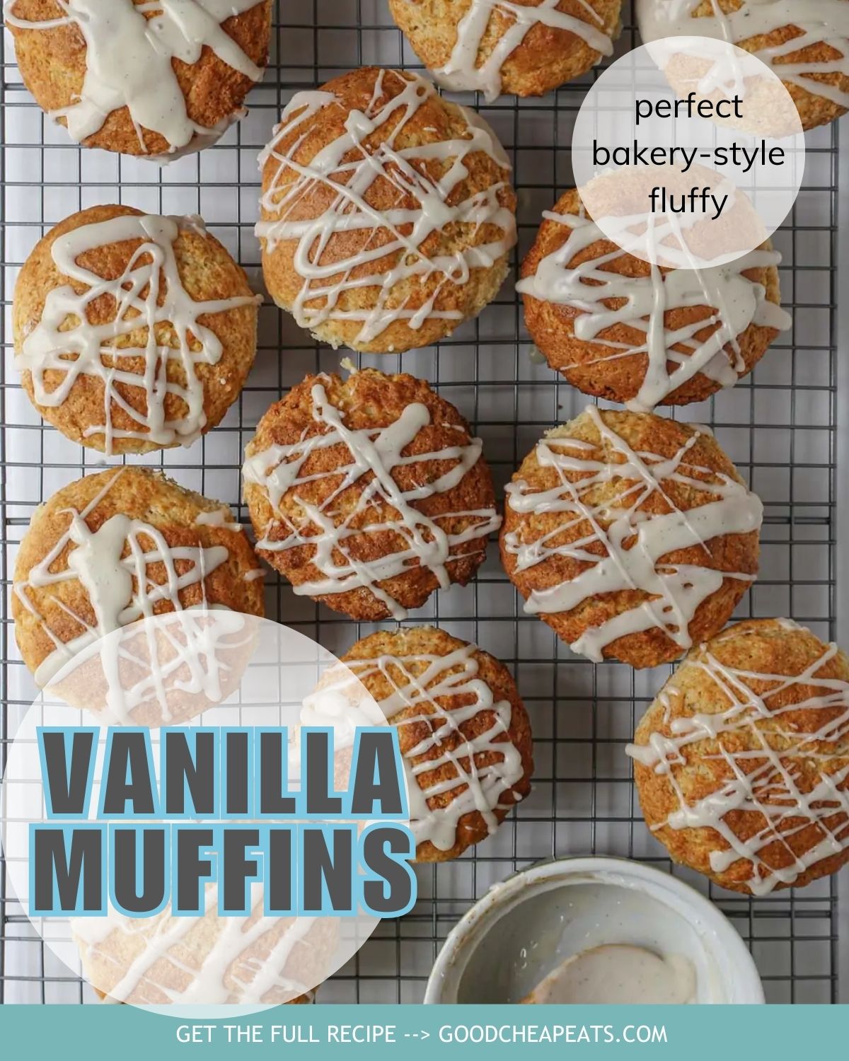 Perfect Fluffy Bakery Style Vanilla Muffins Recipe - Good Cheap Eats