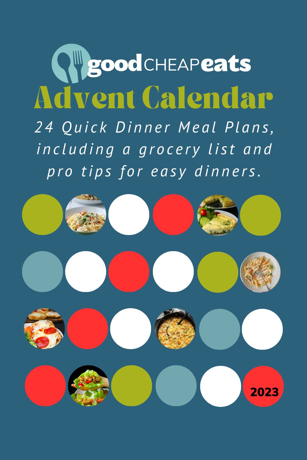 Meal Plan Advent Calendar - Good Cheap Eats