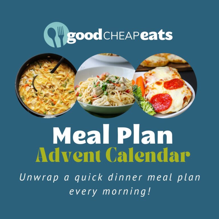 Meal Plan Advent Calendar - Good Cheap Eats
