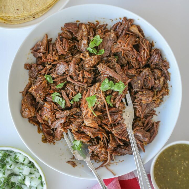 Shredded Salsa Verde Beef (5-Ingredient Recipe)