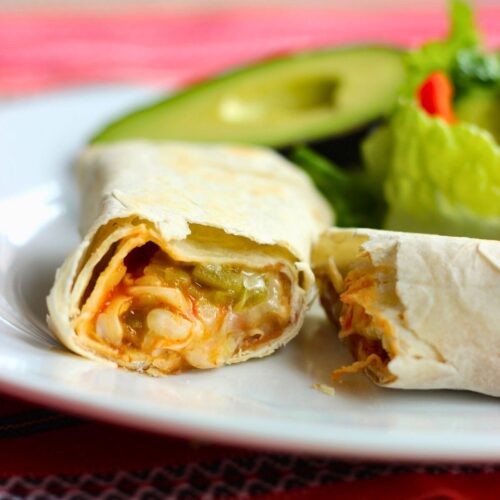 Green Chile Burritos | Bean and Cheese Burrito Recipe